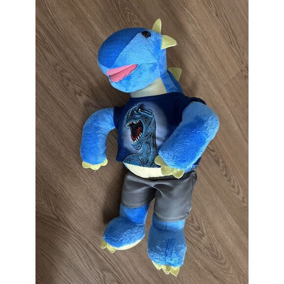 Build-A-Bear | Toys | Build A Bear Blue Dinosaur 9 With Trex Shirt ...